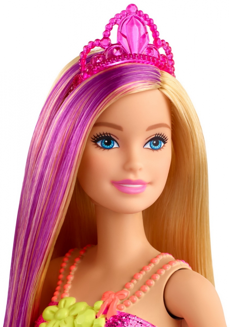 Barbie papusa printesa Dreamtopia cu coronita roz, Papusi Barbie ...